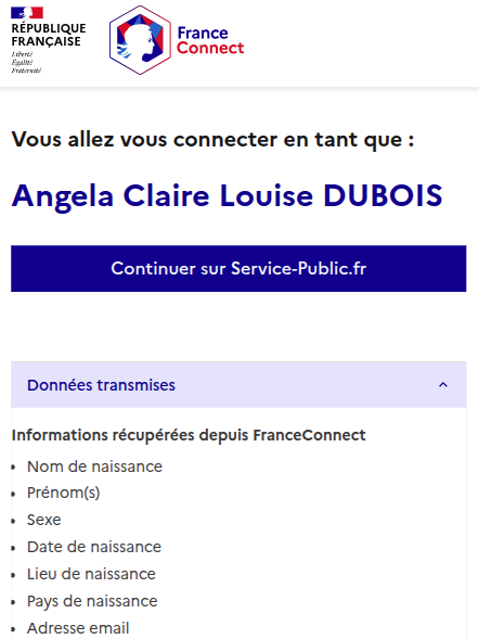 Quelles sont les données transmises par FranceConnect ? - FranceConnect